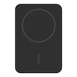 Belkin BoostCharge Wireless Power Bank 5K w/MagSafe Compatible 7.5W Charging, Built-in Pop-up Kickstand - Compatible w/iPhone 15, 15 Plus, 15 Pro, 15 Pro Max, iPhone 14, AirPods, and More - Black