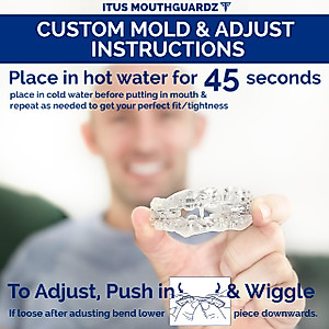 SilentZPro 2.0 - USA Designed Anti Snore Mouthpiece - Fully Adjustable Anti Snore Mouth Guard - Professional Patented Anti Snore Device & Grinding Solution - Brand: Itus Mouthguardz