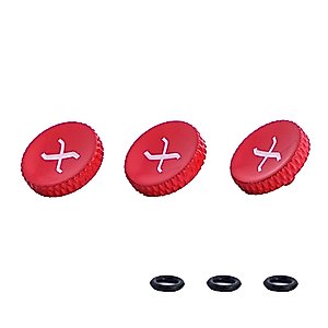 KOLHOFFR 3Packs Red with White X Soft Shutter Release Button high-end Pure Copper Camera Shutter Button