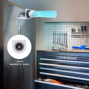 Ultraviolet Ozone Germicidal Light Bulb with a Magnetic Mount Base 185/254nm UV light