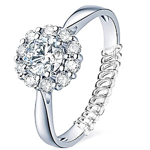 Ring Size Adjuster for Loose Rings - Invisible Spiral Transparent Silicone Ring Guard Clip Jewelry Tightener Resizer Set for Making Jewelry Fitter, Sizer, Guard, Spacer （8 Pack, 4 Sizes ）