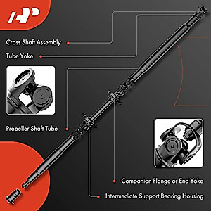 A-Premium Rear Complete Drive Shaft Prop Shaft Driveshaft Assembly Compatible with Toyota Sienna 2004-2010 3.3L 3.5L, AWD, Replace# 37100-45010, 3710045010