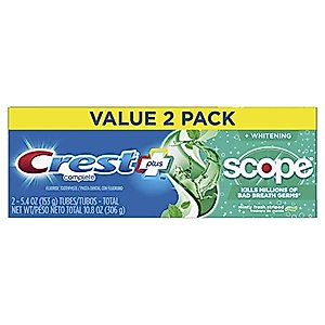 Crest Plus Scope Complete Whitening Toothpaste, Minty Fresh, 5.4 Oz
