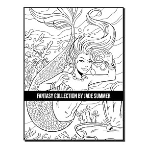 Fantasy Collection: An Adult Coloring Book with 100+ Incredible Coloring Pages of Mermaids, Fairies, Vampires, Dragons, and More!