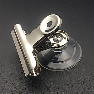 JZMYXA Suction-Cup Clip, Plastic Round Suction Cup Clip Advertising Pop Display Holder Stand Clamp Set of 8