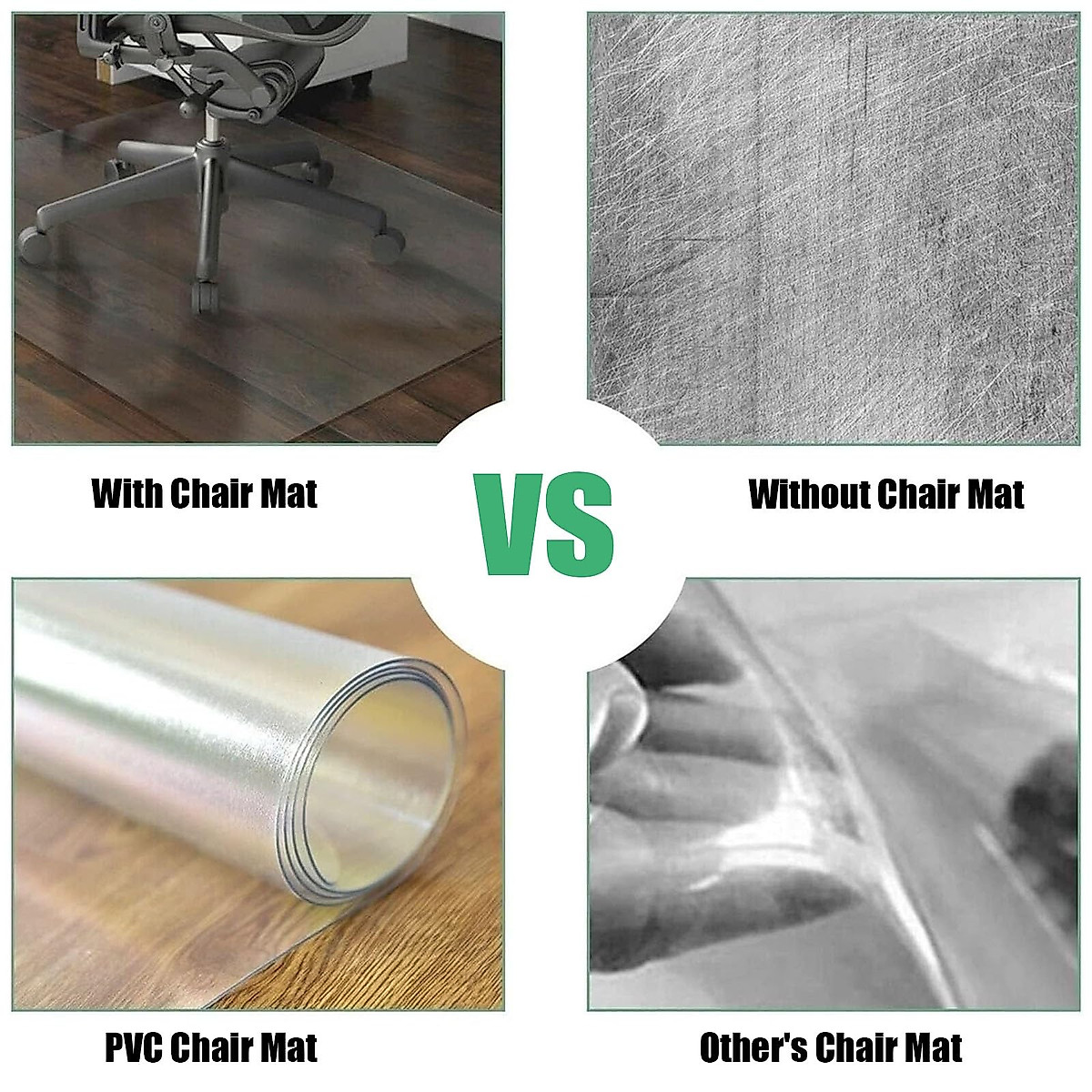 Large Hard Floor Chair Mats, Clear Vinyl Plastic Floor Runner/Protector Mat for Kitchen Office Entrance, Waterproof/Non Slip/Heavy Duty, 28 36 40 48 56 63 71 80 87 95 103 111 120 Long (Size : 70cmX12