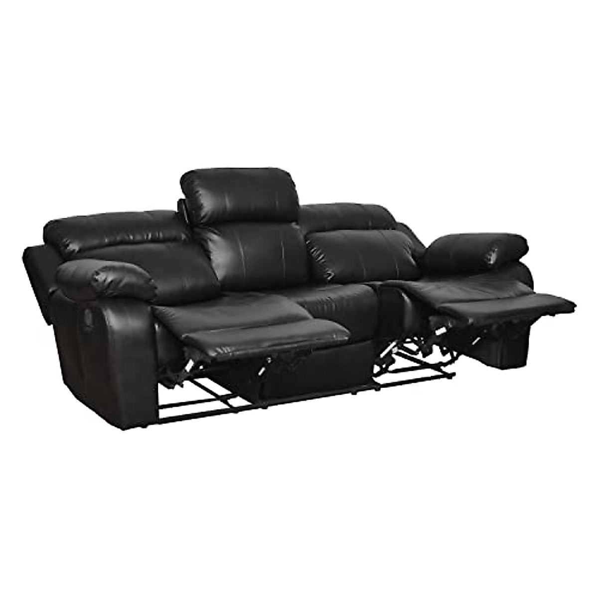 Lexicon Odeum Manual Double Reclining Sofa, Black