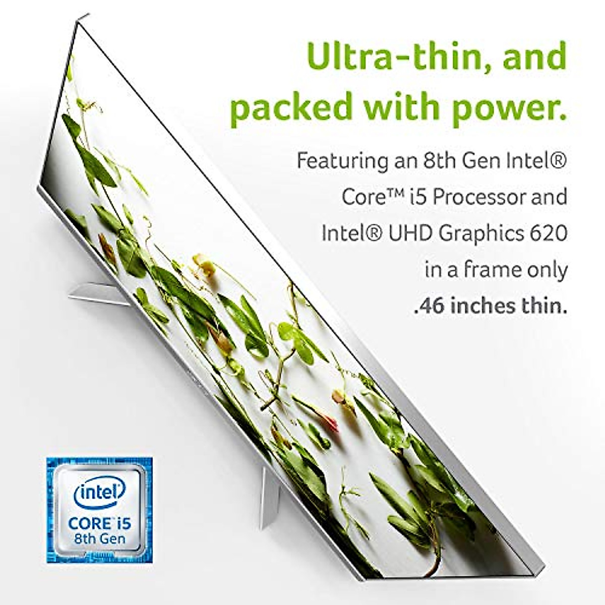 Acer Aspire C24-865-UA91 AIO Desktop, 23.8 inches Full HD, 8th Gen Intel Core i5-8250U, 8GB DDR4, 1TB HDD, 802.11AC Wifi, Wireless Keyboard and Mouse, Windows 10 Home, Silver