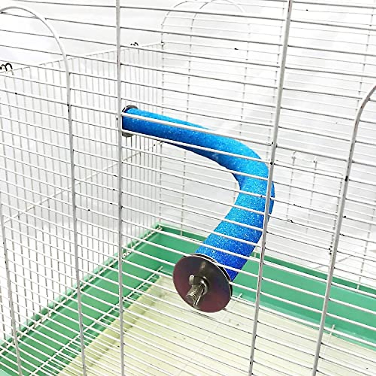 Litewoo 3 PCS Bird Perch Stand Set Wooden Grinding Paw Trim Beak Nail Coarse Sand Bird Stick Cage Accessories for Birds Parakeet Budgie Cockatiel Cockatoo