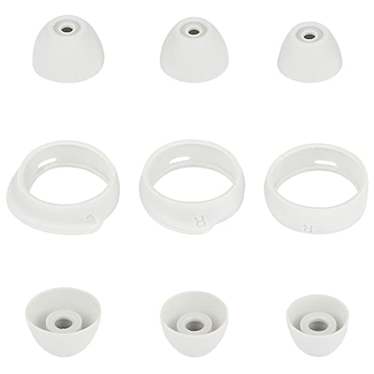 Silicone Earbud Tips Earhooks Kit for Galaxy Buds Headphone Replacement Wingtip Ear Tips Compatible with Samsung Galaxy Buds SM-R170 Headphone,S M L (6 Pairs)