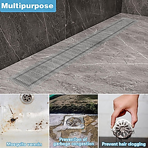4.72in*13ft Widen Disposable Shower Drain Hair Catcher, Cutable Shower Drain Hair Catcher That Can be Cut to Fit Any Size, Easily Covering Round, Square, and Rectangular Floor Drains. (1, 4.72in*13ft)