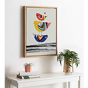 Kate and Laurel Sylvie The Family Tree Framed Canvas Wall Art By Rachel Lee, 18x24 Natural