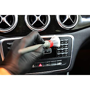 Fox Clean Car Detailing Brush Set of 3 Brushes - Interior & Exterior Car Cleaning Kit - Auto Detail Brush Tools for Cars 