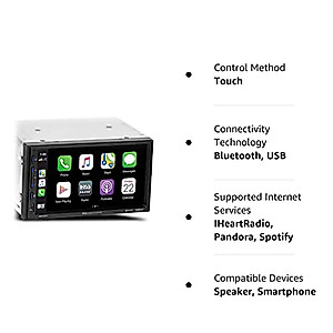 BOSS Audio Systems Elite BE7ACP Car Multimedia Player with Apple CarPlay Android Auto - 7 Inch LCD Capacitive Touchscreen, Double Din, Bluetooth (Renewed)