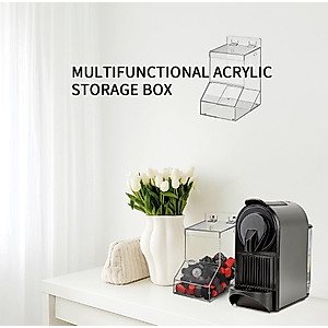 Acrylic Storage Container-Laundry Pods, Coffee Capsules Holder, Dishwasher Pod, Candy Dispenser, and Wall-Mountable Organizer for Snacks, Toys, and More - 23.3cm Height, 20cm Width, 13cm Depth
