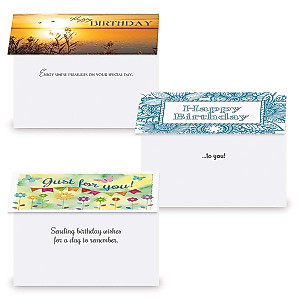 Mega Birthday Greeting Card Value Pack - Set of 40 (20 Designs), Large 5" x 7", Birthday Cards with Sentiments Inside, White Envelopes