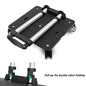 Backpack Trolley with 5 Wheels Folding Compact Lightweight Luggage Cart Spinner Rolling Luggage Cart for Bags, Pet Carriers, Dog Backpacks Carriers