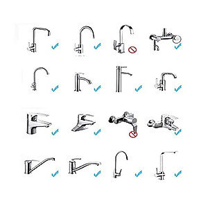 2PCS 360 Degree Swivel Faucet Aerator Deluxe Water Saving Faucet Sprayer Water Saving Bubbler Pressurized Faucet Filter Kitchen Accessories