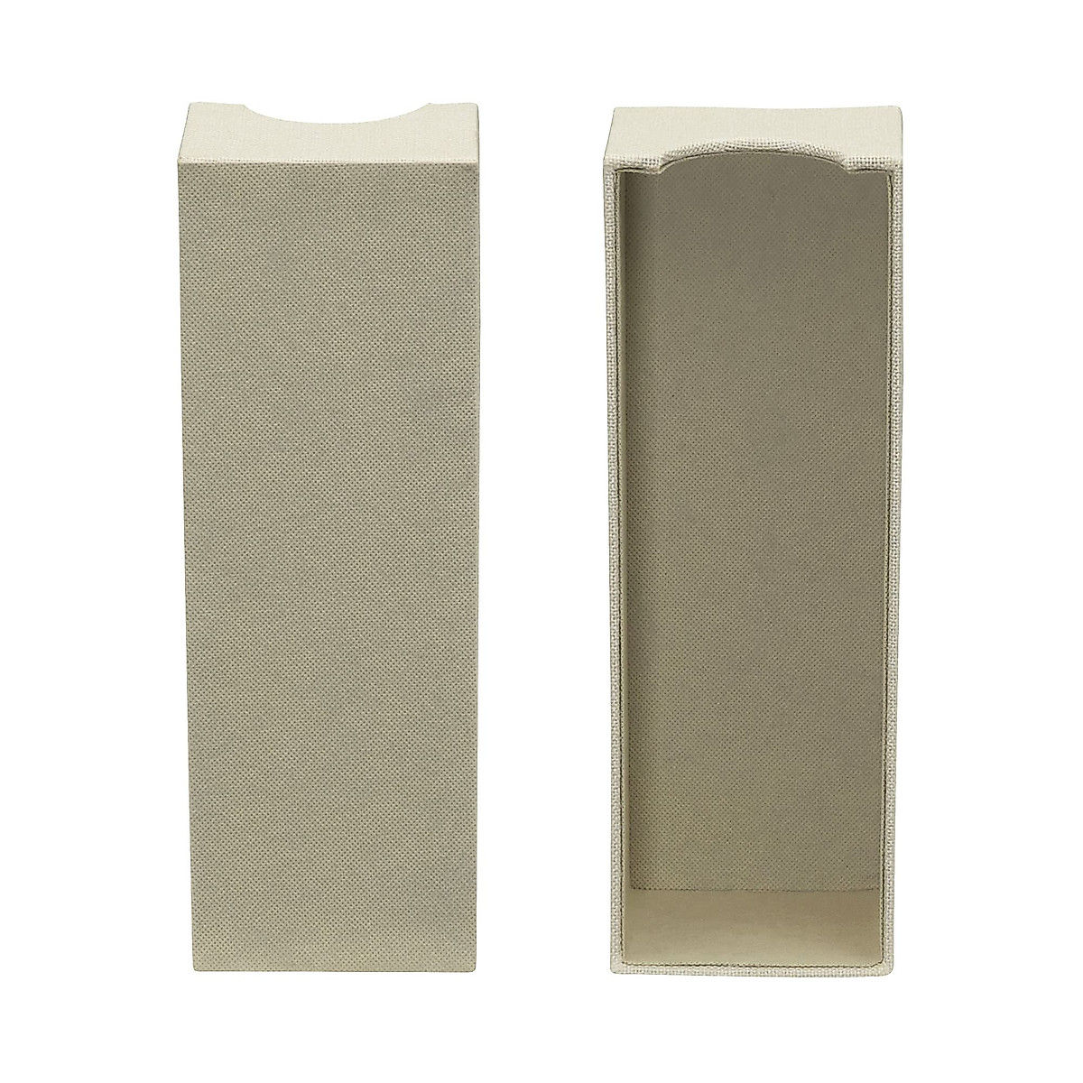 Household Essentials Cream Narrow Deep Drawer Organizer Boxes for Storage | 2pc Set