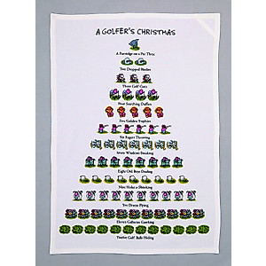 Mistletoe & Co. A Golfer's Chrismtas Kitchen Towel, 18" x 26"
