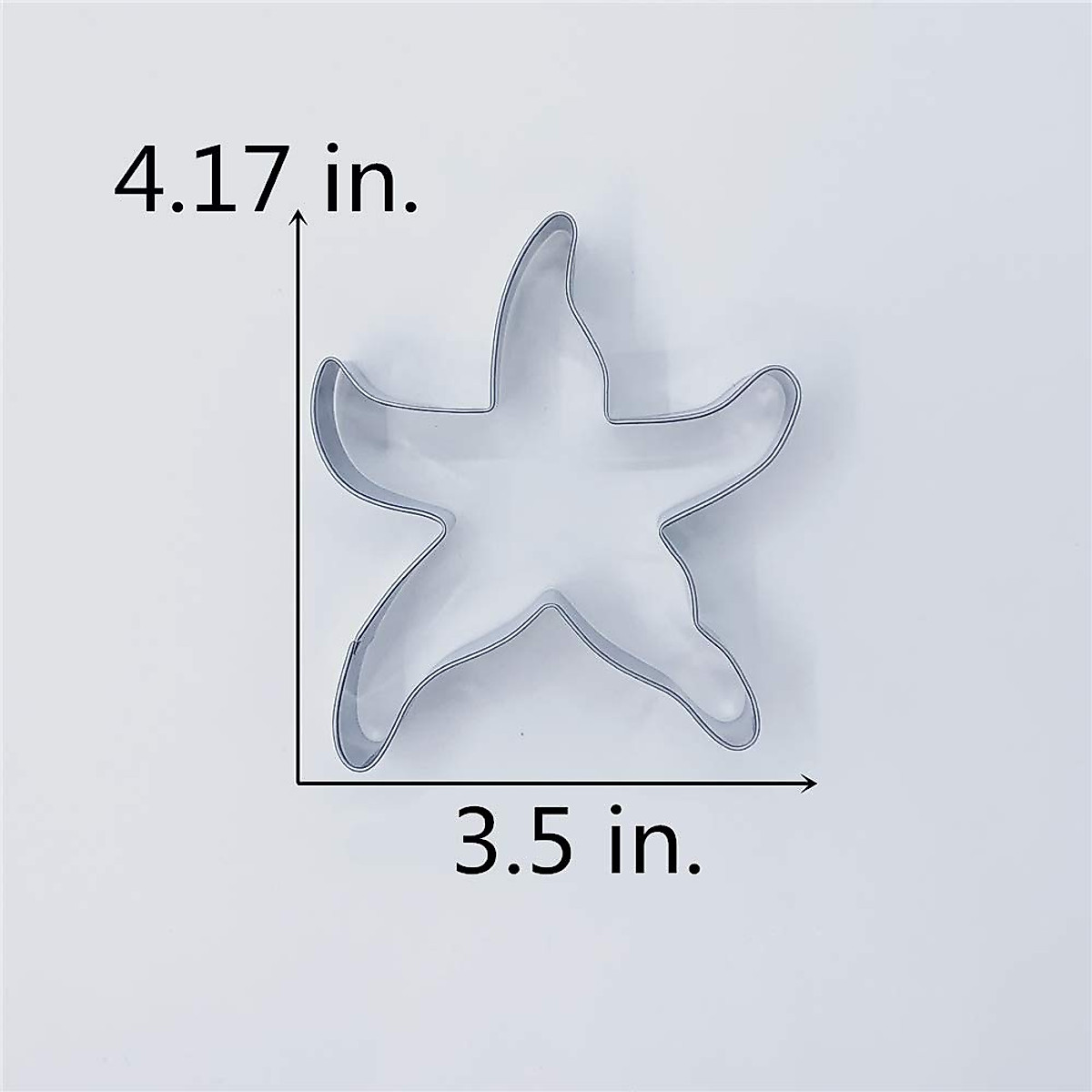 LILIAO Starfish Cookie Cutter - 3.5 x 4.2 inches - Stainless Steel