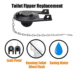 Toilet Flapper Replacement 2 inch Universal Kit with Chain - Easy to Install/Long-Lasting/Water-Saving for American Standard Toilet- 2 Pack