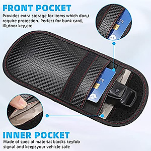 8PCS Upgraded Faraday Bag for Key Fob Faraday Key Fob Protector Key Pouch Key Case for Car Keys RFID Pouch Keyfob RFID Signal Blocking Bag Anti Theft Pouch Anti Hacking Case Blocker (Without Key Ring)