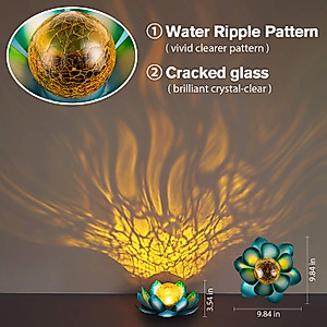 Huaxu Solar Light Outdoor Metal Glass Decorative Waterproof Garden Light LED Lotus Flower Table Lamp