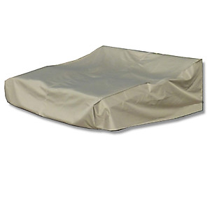 Formosa Covers | Chaise Cover for 4-8 Stacked Loungers, Premium Tight Weave, Anti UV, Superior Water Resistance, Adjustable Peel and Secure Fasteners - Taupe