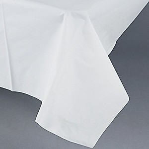 Amscam Rectangular Party-tablecovers, 54" x 108", White