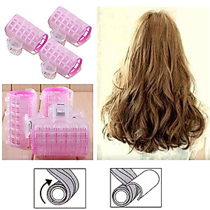 3Pcs/Set Hairdress Magic Bendy Hair Rollers Curlers Spiral Curls DIY Air Bang Curlers Women Styling Tools (Big Size)