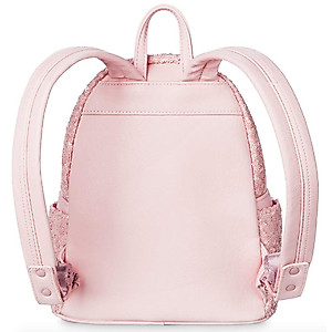 Disney Parks Loungefly Millennial Pink Minnie Mouse Sequin Mini Backpack