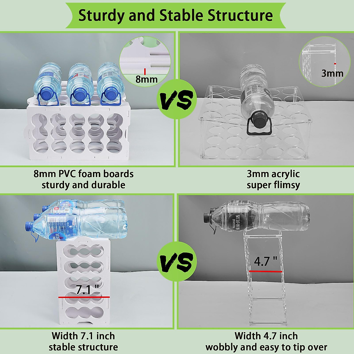Krafetto Vinyl Roll Storage Organizer Rack, 25 Holes | Diameter 2", Stackable Vinyl Roll Holder, Desktop Art Supply Storage Organizer for Craft Room