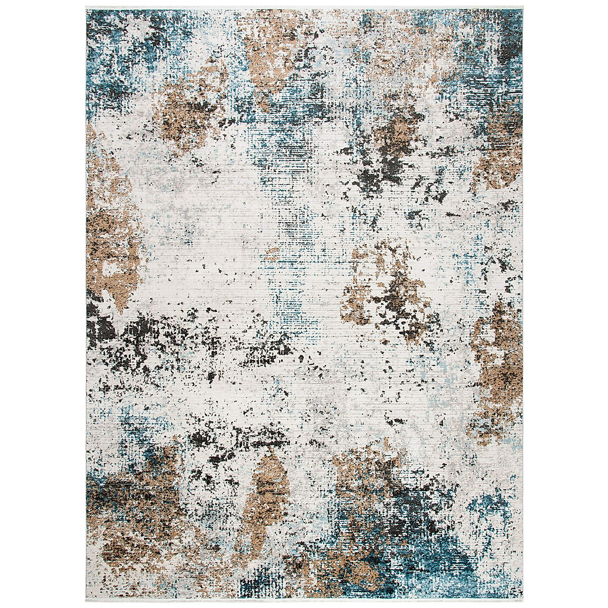 SAFAVIEH Shivan Collection 9' x 12' Ivory/Grey SHV742A Modern Abstract Non-Shedding Living Room Bedroom Dining Home Office Area Rug