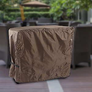 TOPINCN Rolling Cooler Cart Cover, Cooling Bins Kitchen Storage Waterproof Cart Cover Buffet Grill Table Cover Outdoor Dining Beverage Cart Cover Party Cooler Cover (Brown)