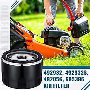 Gisafai 8 Pcs 492932S Oil Filters Compatible with 492932, 492932S, 492056, 695396, 696854/Kawasaki/Kohler Lawn Mower AM125424 GY20577 49065-7007 49065-0721