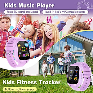 Smart Watch for Kids Boys Girls Learning Toys with 26 Games Camera Voice Music Video Player Recorder Pedometer Flashlight Alarm Clock Calendar IP67 Waterproof,4-12 Years Birthday