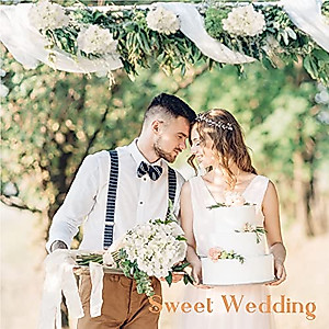 Auihiay 64 PCS Artificial Hydrangea Flowers, Silk Hydrangea Flowers Heads with Stems, Full Artificial Flowers for Wedding Centerpieces, Baby Shower, Home Garden Party Decor (Ivory)