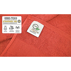 Softolle 100% Cotton Luxury Bath Towels -Towels for Bathroom - Set of 4 Bath Towel (27” x 54”)- Eco-Friendly, Super Soft, Highly Absorbent Bath Towel - Oeko-Tex Certified (Grey) (Coral)