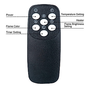 Replacement Remote Control for Home Depot IF-1336 & Costway EP24718US & Tidoin U-YDES-07AAA 3D Electric Fireplace Insert Heater