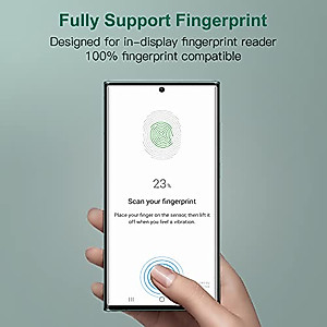 Gatatol [3 Pack] for Galaxy S23 Ultra Screen Protector [Fully Support Fingerprint & S Pen] 3X 3D Curved Tempered Glass for Samsung S23 Ultra 5G