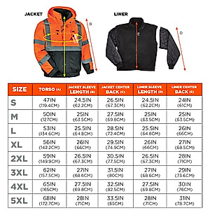 Ergodyne Standard Jacket, Orange, X-Large