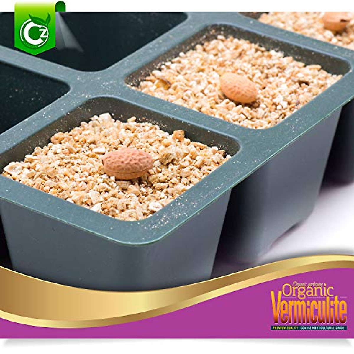 Organic Coarse Vermiculite - Made in USA for All Indoor/Outdoor Plants & Organic Gardens - Horticultural Soil Amendment Additive Conditioner Grow Media for Hydroponics, Mushroom Cultivation and more!