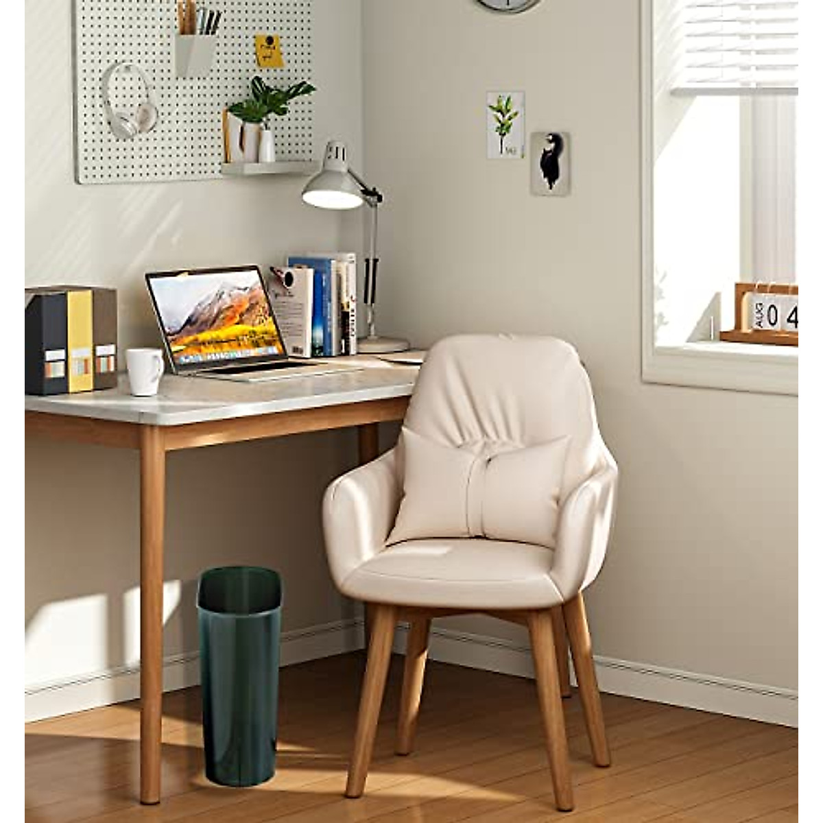 Anyoifax Small Trash Can Slim Garbage Can 3 Gallon Waste Basket Trash Bin Container for Bathroom, Bedroom, Living Room, Kitchen, Under Desk, Office, Colleg Dorm - Green