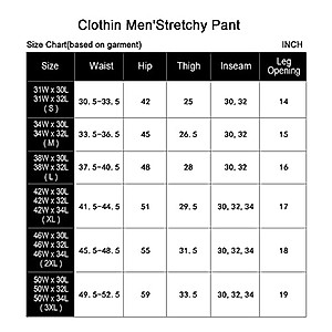 clothin Men's Elastic-Waist Travel Pant Stretchy Lightweight Pant Multi-Pockets Quick Dry Breathable(Grey L-32)