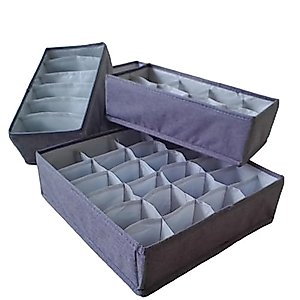 Underwear Drawer Organizer - Socks Organizer- Drawer Organizer Underwear- Bra Organizer for Drawer- Sock Drawer Organizer- Underwear Organizers and Storage- Odorless Underwear Organizer