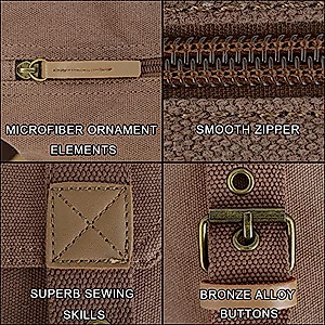 CADeN Camera Bag Case Canvas Compatible for Nikon, Canon, Sony DSLR/SLR Mirrorless Camera with Tripod Holder, Camera Shoulder Messenger Bag for Men/Women Brown