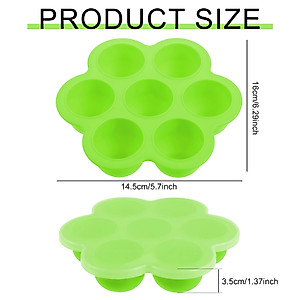 DragonflyDreams 4 Pack Silicone Egg Bites Molds, Air Fryer Egg Mold, Reusable Egg Bites Pan with Lid-Alternative to Sous Vide Egg Bite Maker for 5,6,8qt Pressure-Cooker-Accessories