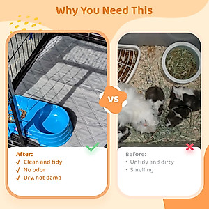 Homaisson Guinea Pig Cage Liners (24×18inches), 2-Pack Washable and Reusable Guinea Pig Bedding Pee Pads, Super Absorbent Guinea Pig Pee Pad for Chinchillas Hamster Small Animals