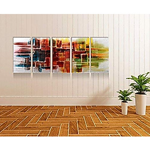Yihui Arts Abstract Metal Wall Arts Hand Crafted Aluminum Artwork Large Modern Wall Accent for Living Room Bedroom Kitchen Decor